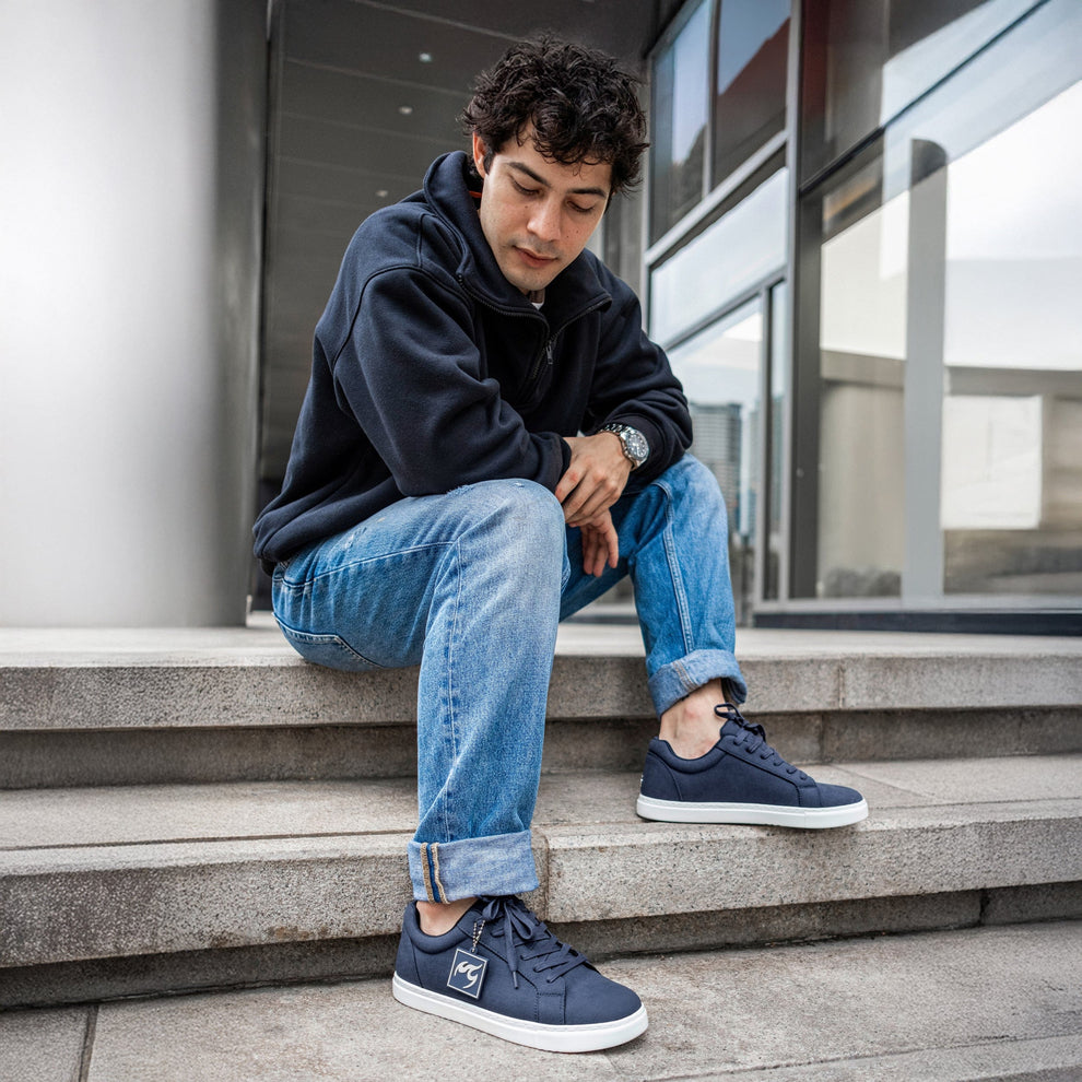 Navy Blue Low-Tops | Vegan Suede Dance Shoes – Fuego, Inc.