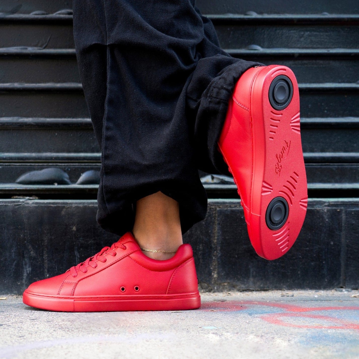 Low-Top Red Sneakers | Red Dancing Sneakers – Fuego, Inc.