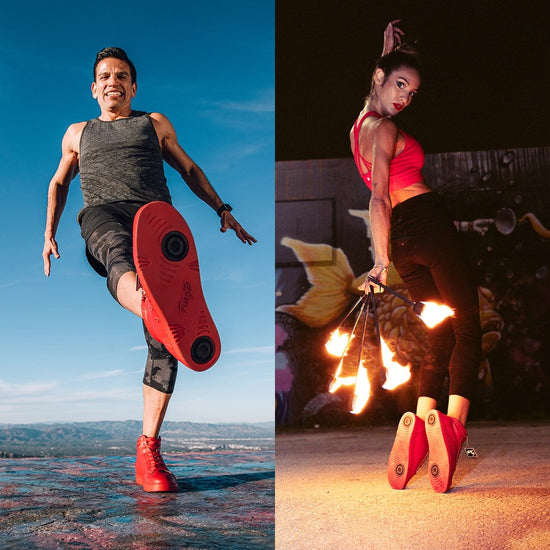 Red High-Top Sneakers | Red Dance Sneakers – Fuego, Inc.